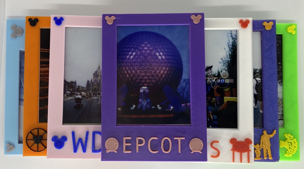 Theme Park Polaroid Frames by cdeas | Download free STL model ...