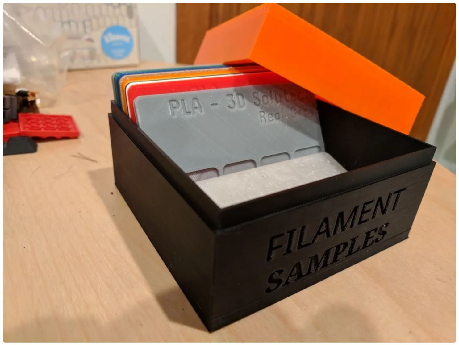 Filament Sample Card Box by chking | Download free STL model ...