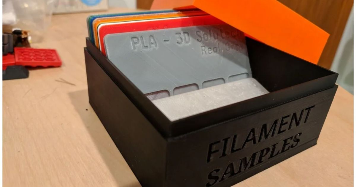 Filament Sample Card Box by chking | Download free STL model ...