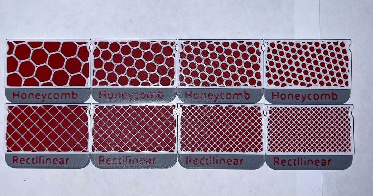 PrusaSlicer Infill Sample Swatches by Jeff Pursley | Download free STL ...