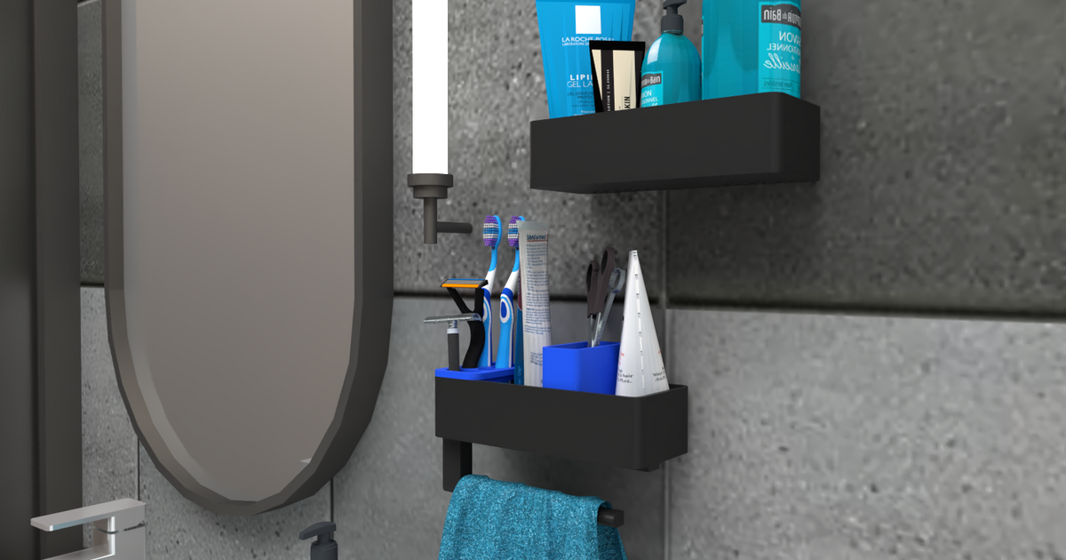 Bathroom Shelf by Carlos Martell | Download free STL model | Printables.com
