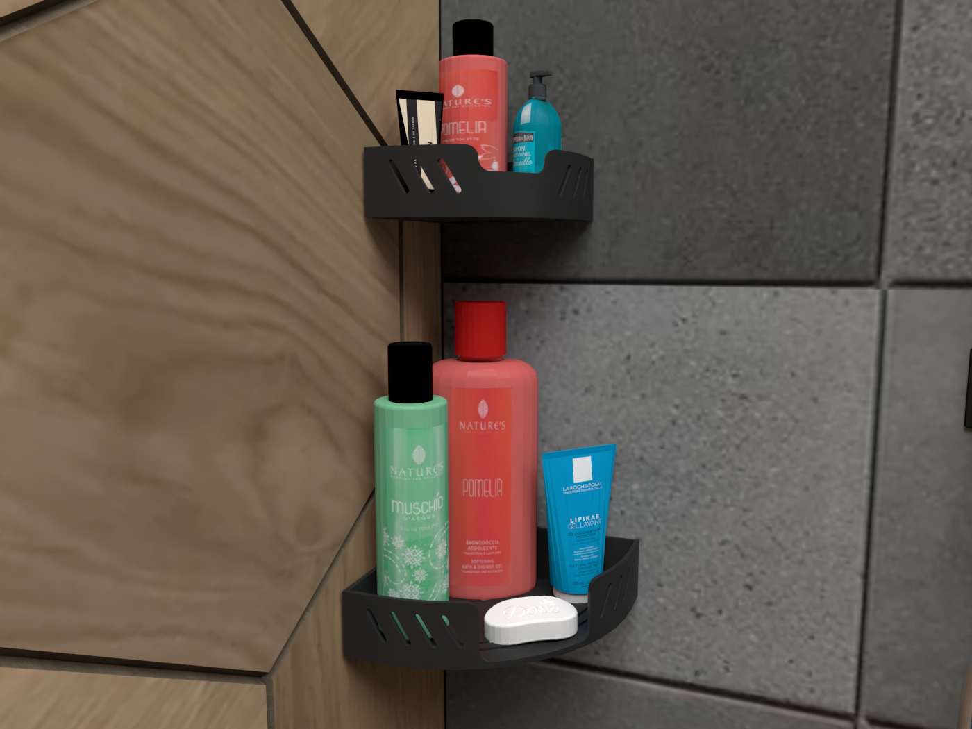 Bathroom corner shelf set by Carlos Martell | Download free STL model ...