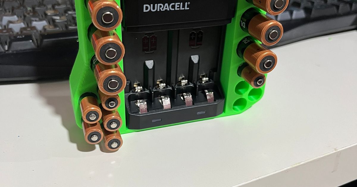 Duracell battery and charger storage by BuilderBohn | Download free STL ...