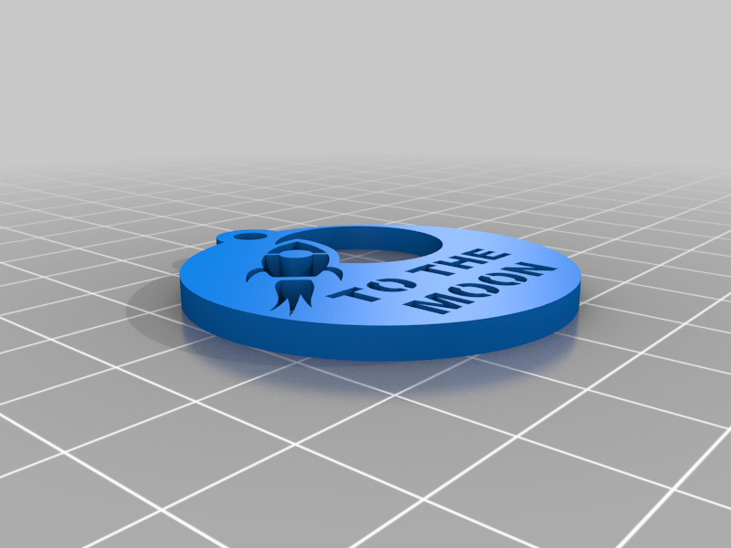 To The Moon Keychain by mathewdunne | Download free STL model ...