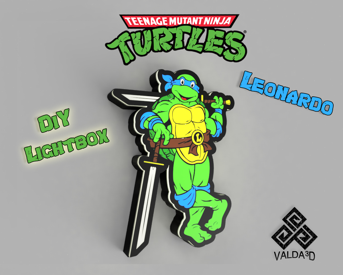 LEONARDO Teenage Mutant Ninja Turtles Lightbox by Valda3D | Printables ...