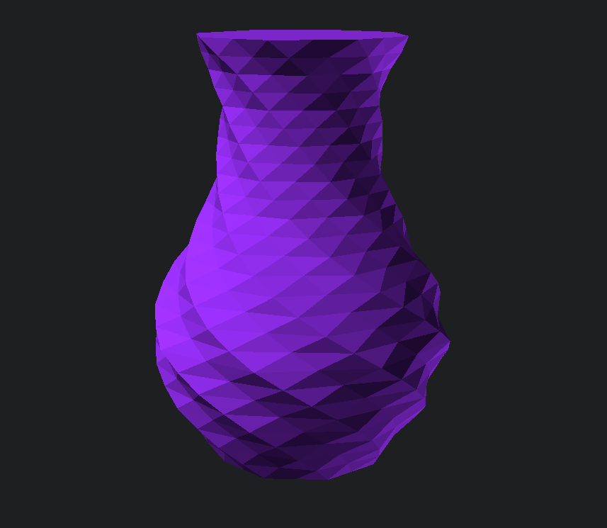 Low-Poly Spiral Twist Vase (wider) by Nikorasu | Download free STL ...