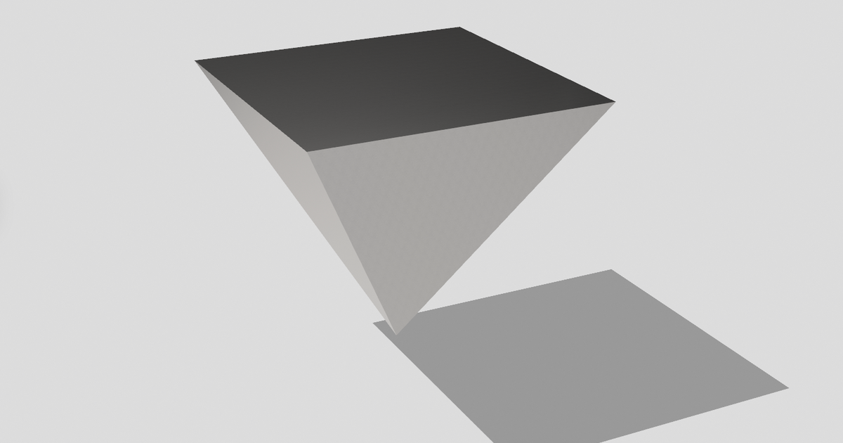 Upside down pyramid- support testing object by Mr. Poly | Download free ...