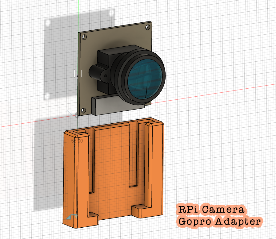RPi Camera Holder With GoPro Mount by rbid | Download free STL model ...