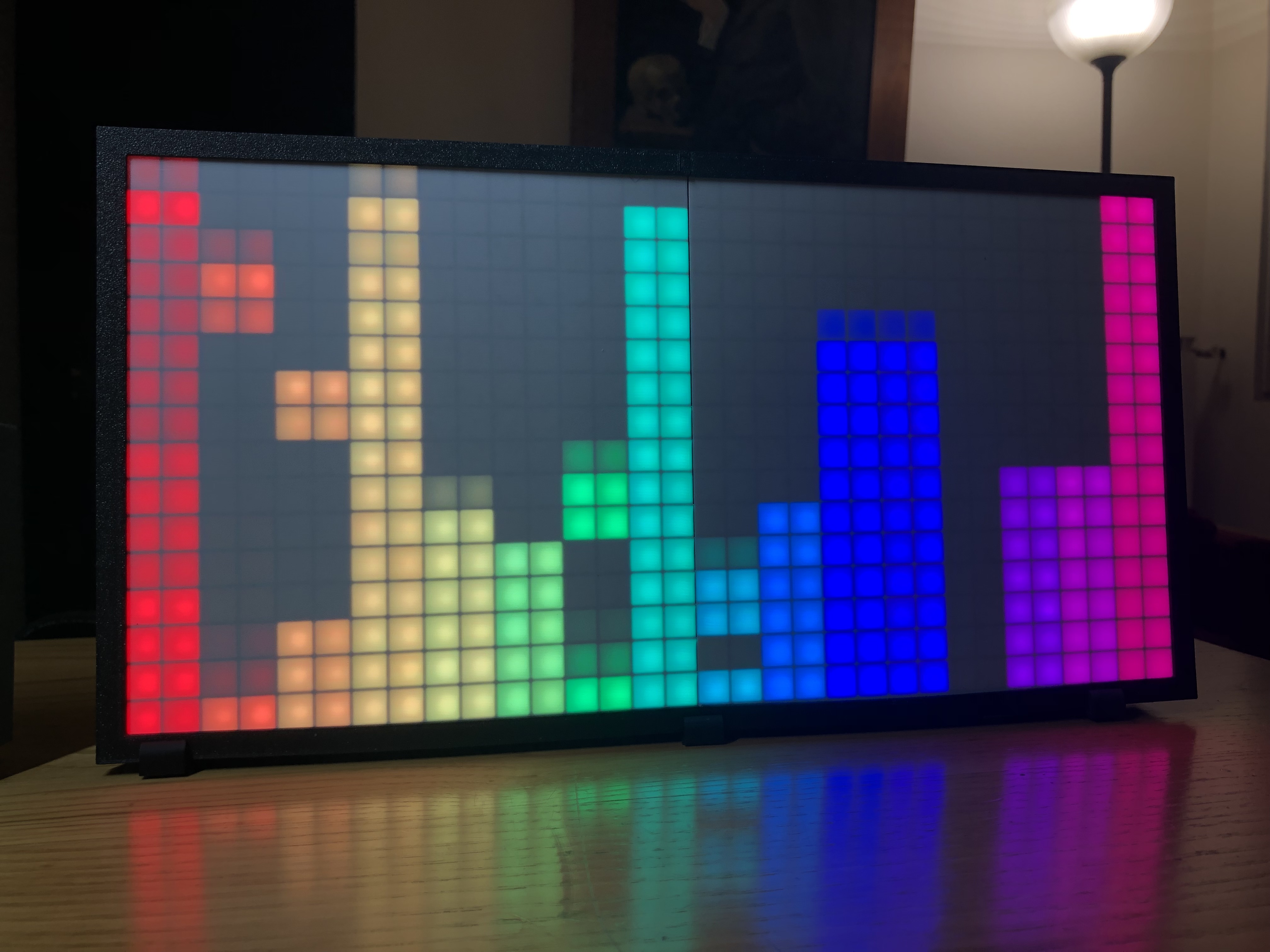 16x32 LED Matrix Frame with Diffuser Grid by fractalnoise | Download ...