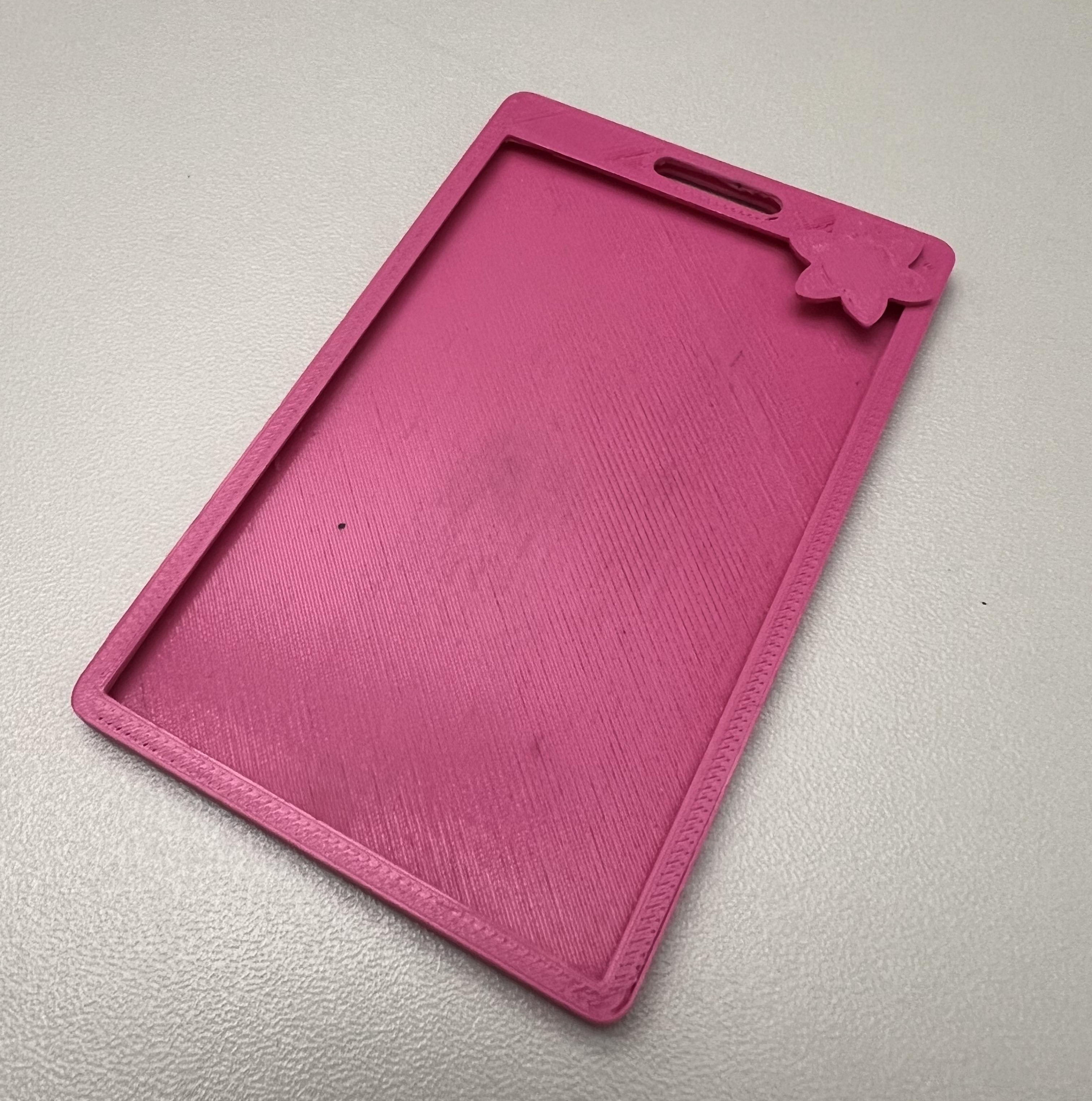 ID Card Holder/Badge Holder with flower by Stavo | Download free STL ...