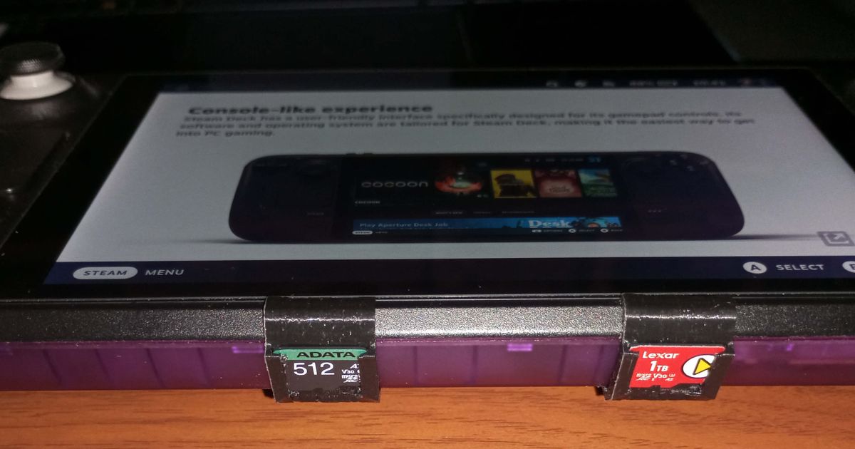 Clip For MicroSd On Steam Deck by user121212 | Download free STL model ...