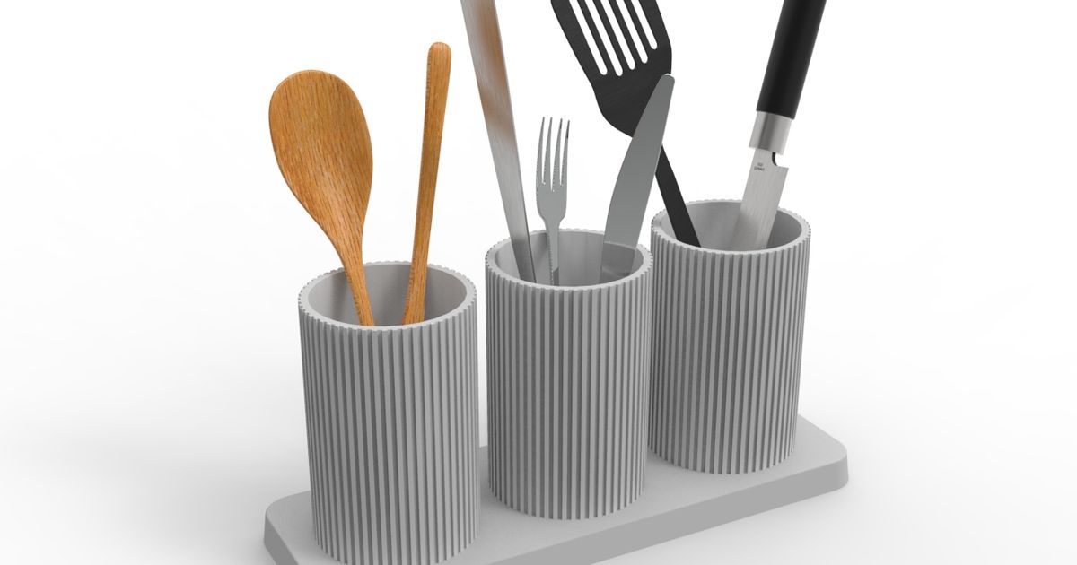 Countertop Utensil Organizer by Spike Mix | Download free STL model ...