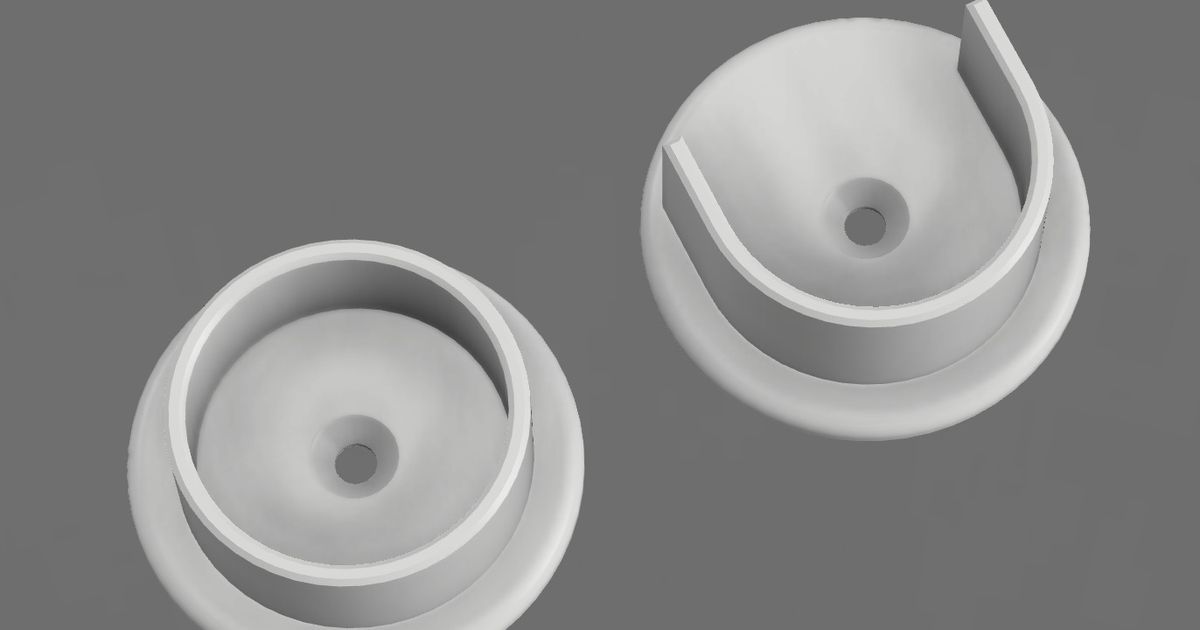 Closet Pole Socket Set for US Standard 1 3/8" Dowel by James White | Download free STL model ...