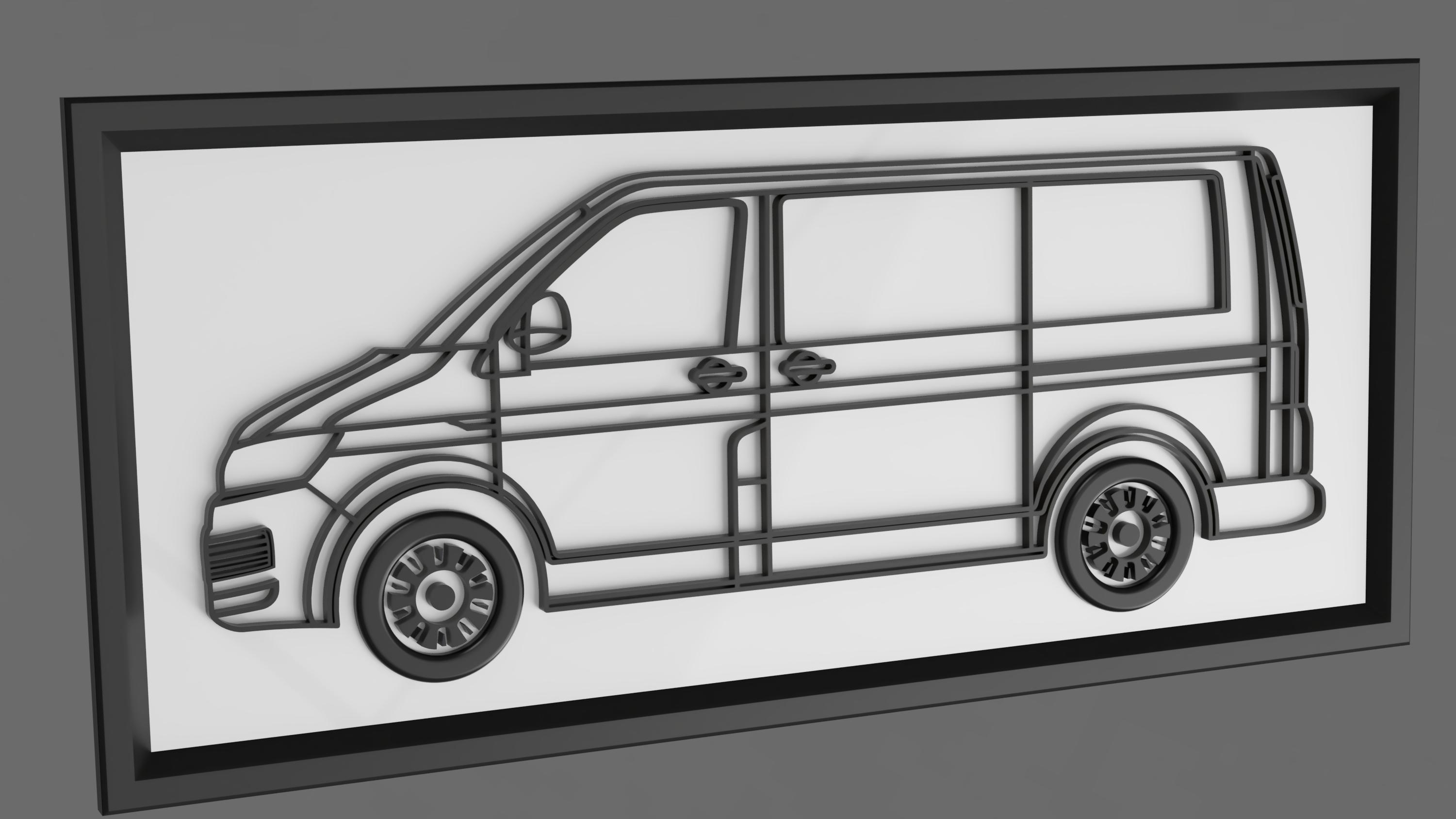 Gift card Volkswagen Transporter T6 by gerrrciu | Download free STL ...