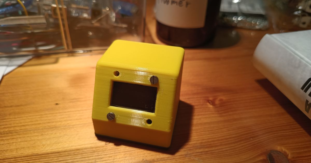 Tiny Weather Station Housing Esp8266 01 096 Oled By Jendam99 Download Free Stl Model 