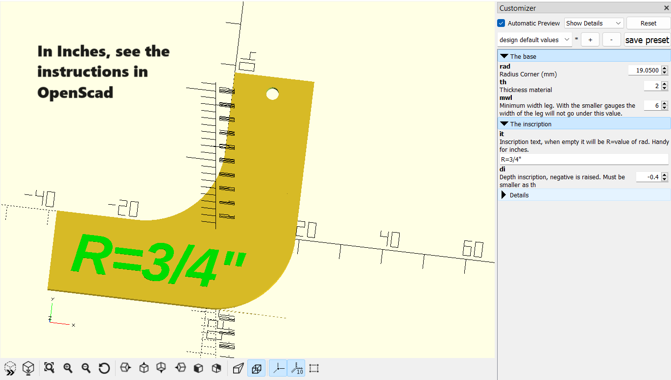 Radius Gauges in MM- A Full Set ready to print or fully customizable by ...