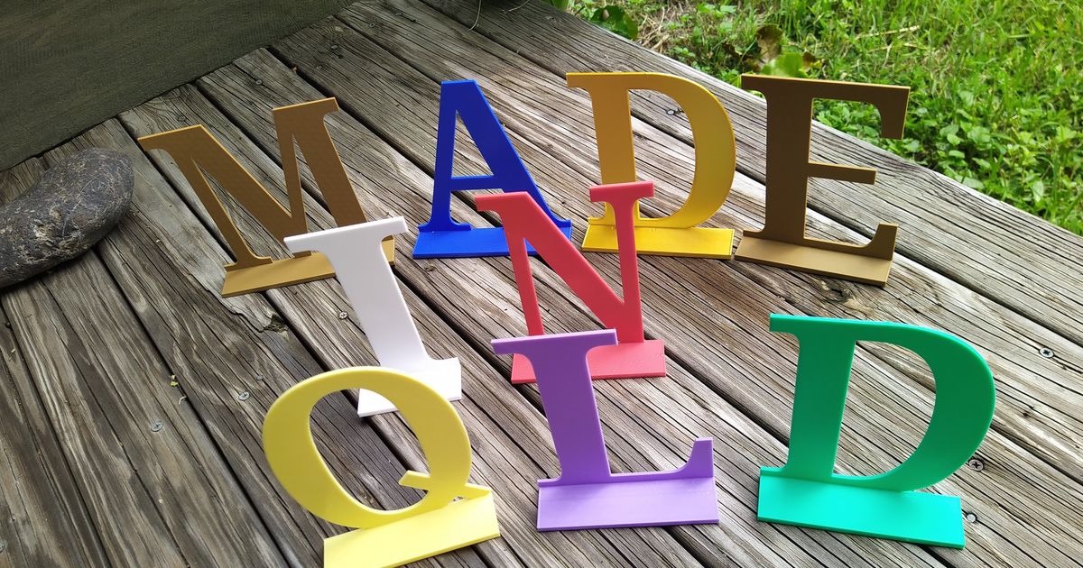 STANDING LETTERS WHOLE ALPHABET by multilayers | Download free STL ...