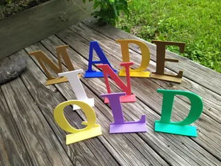 STANDING LETTERS WHOLE ALPHABET by multilayers | Download free STL ...