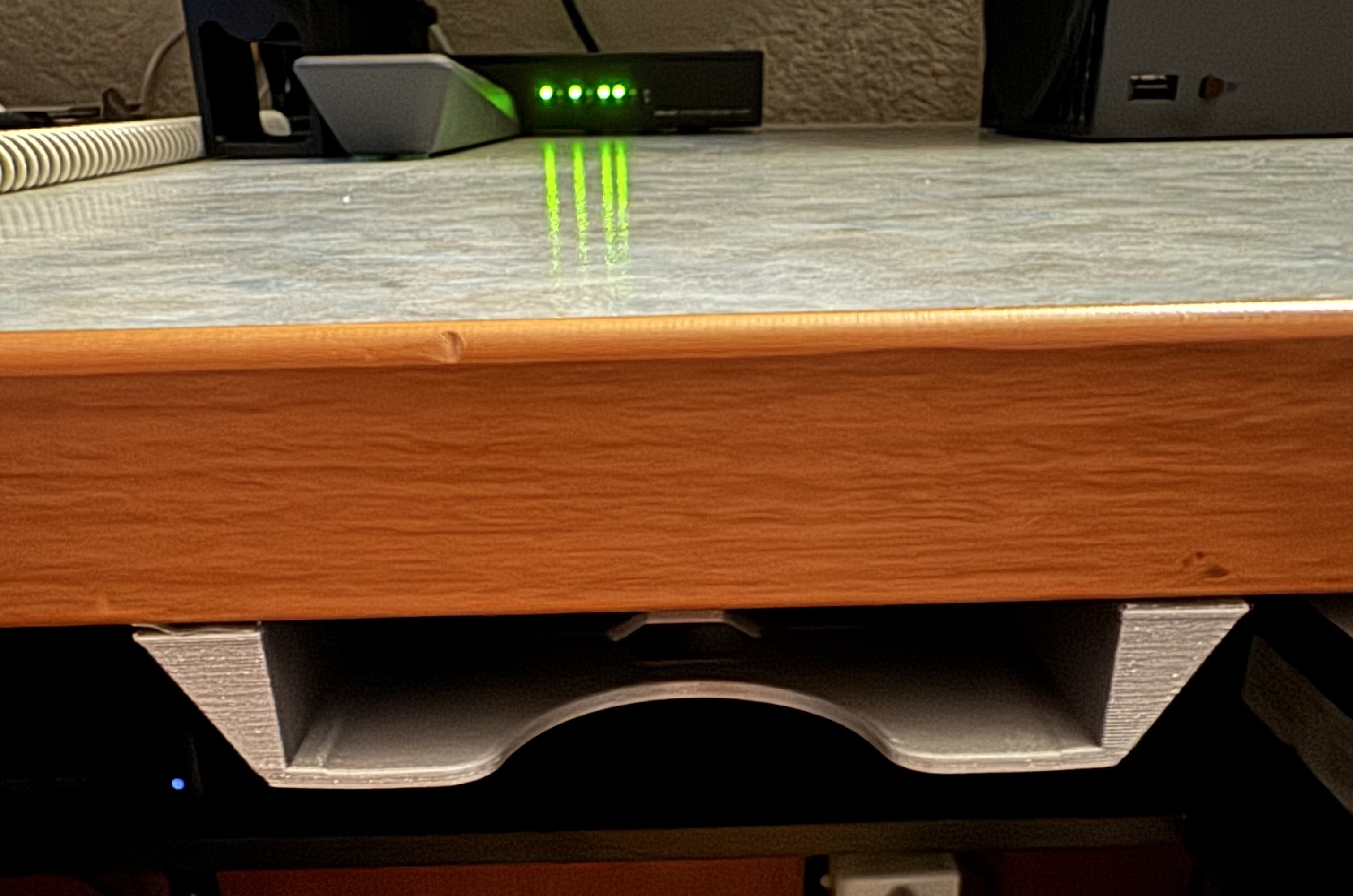 Under desk phone shelf/cubby by APuckNut | Download free STL model ...