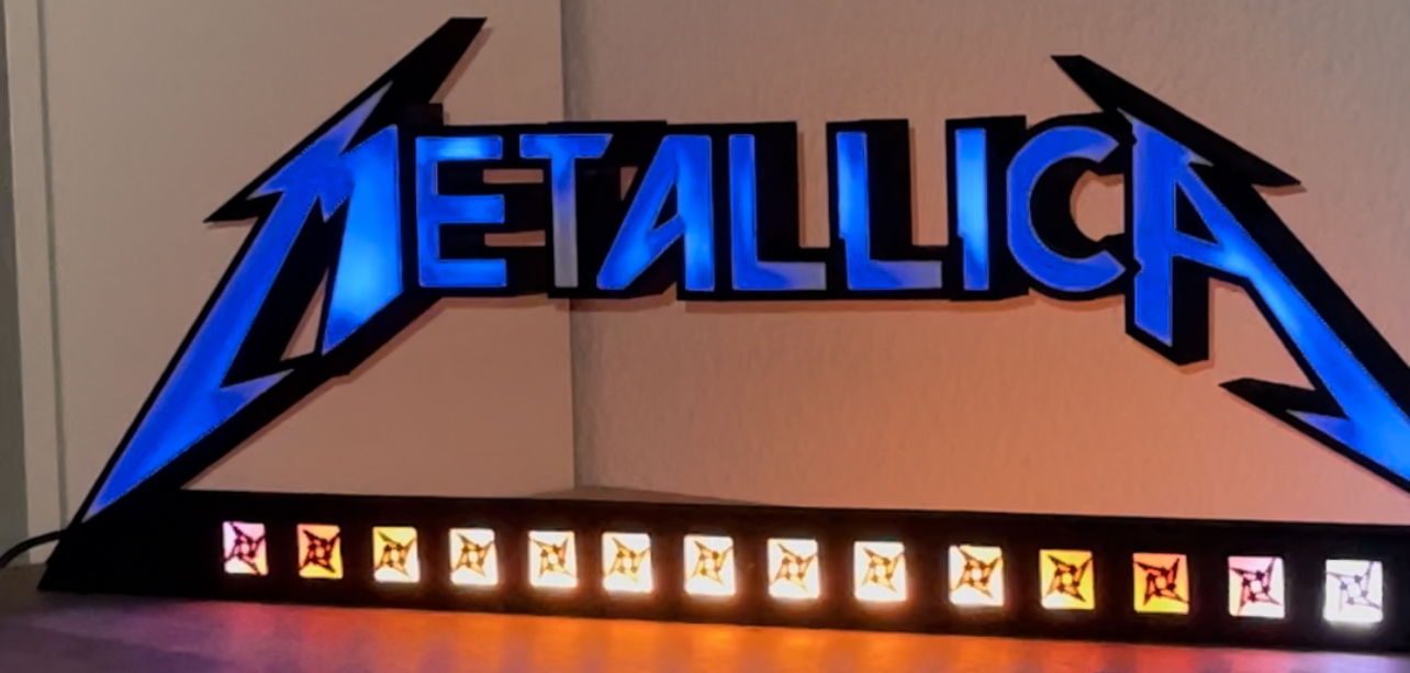 Metallica Sound Reactive LED sign by PKBoone | Download free STL model ...
