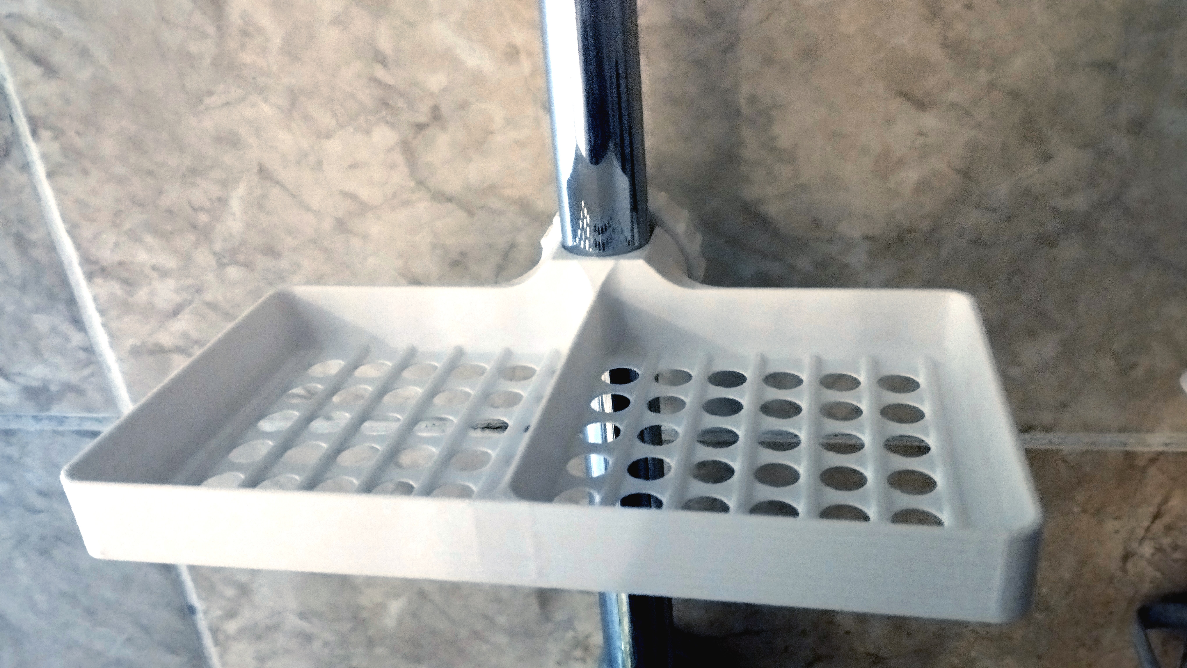 Shower shelf for many rod diameters. by tom TTU | Download free STL ...