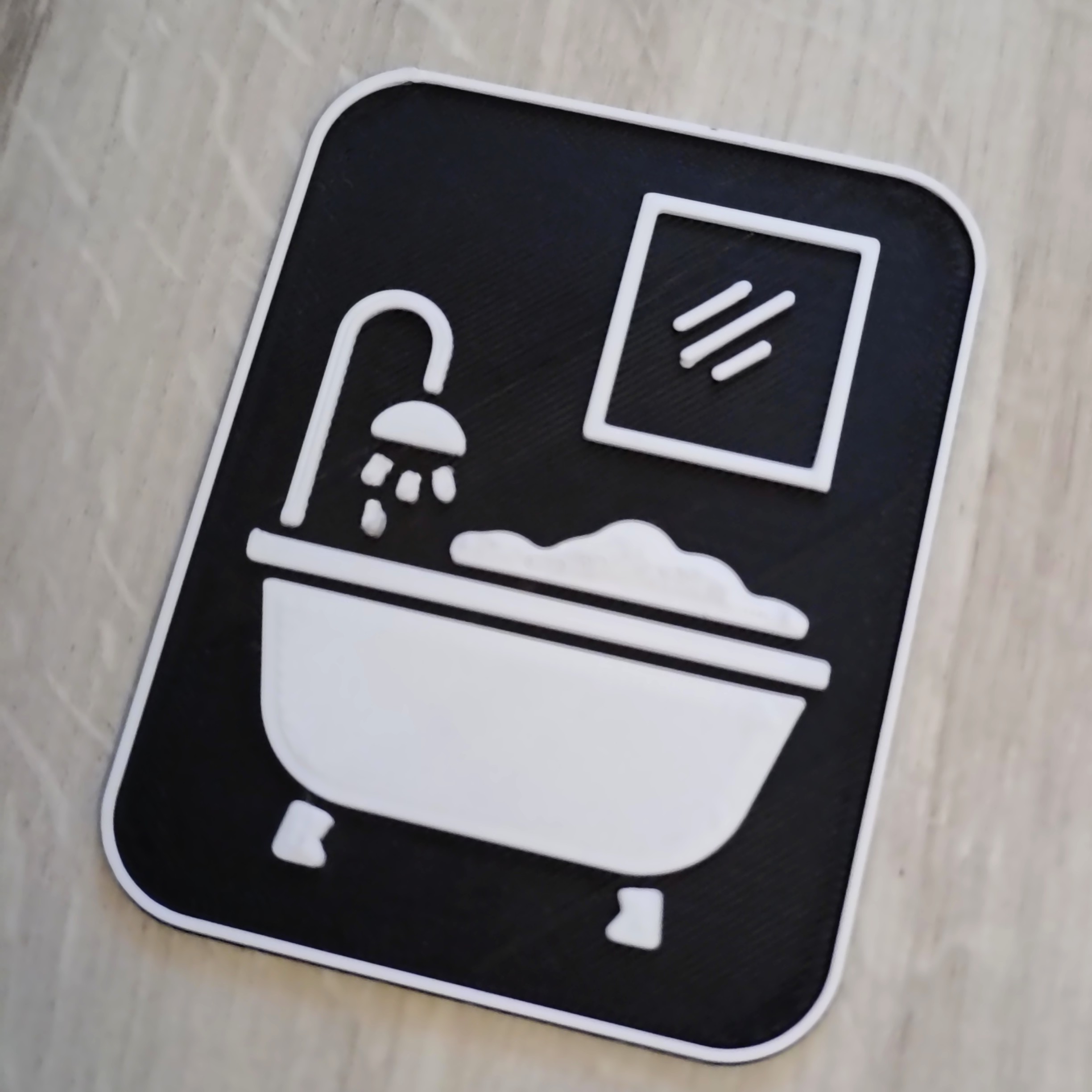 Bathroom sign - symbol on the door by TOMx3D | Download free STL model ...