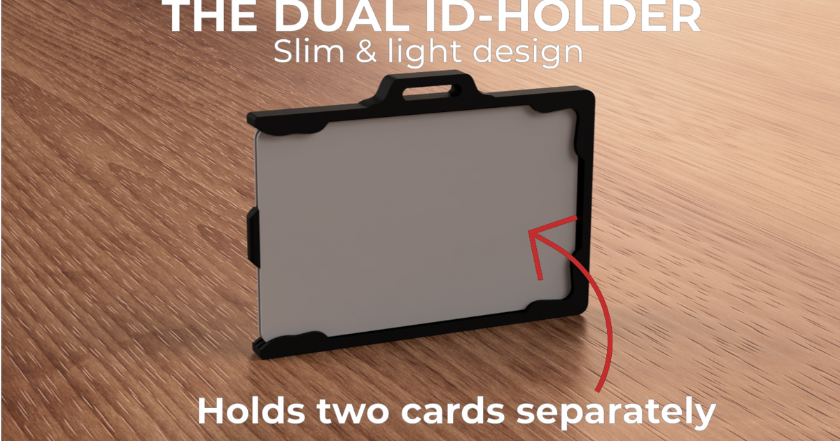 Vertical & Horizontal Dual-ID-Card Holder: Two Cards, One Sleek ...