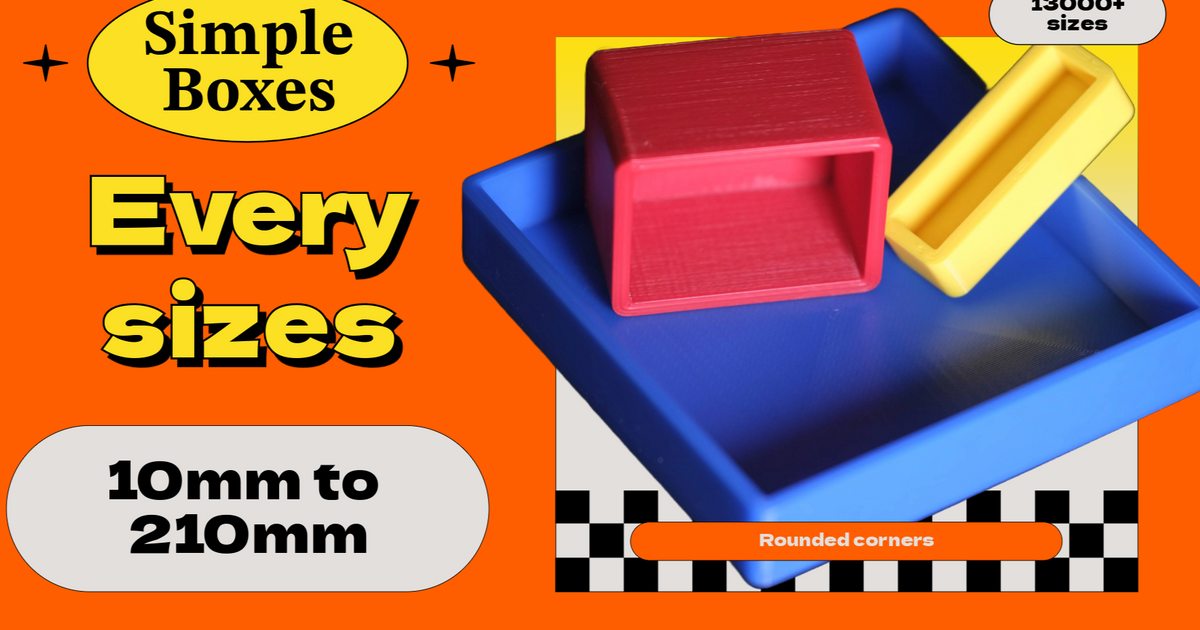 Simple Boxes - 13,000+ sizes by bce.gatien | Download free STL model ...