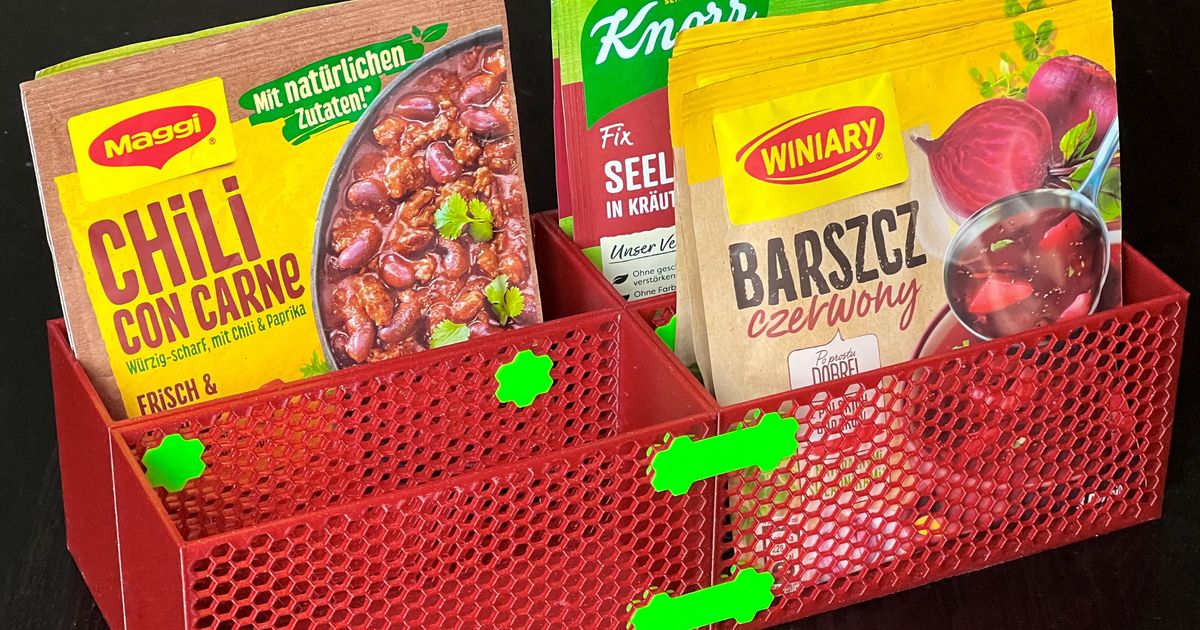 Modular Seasoning Condiment Packet Caddy Organizer by Renba | Download ...