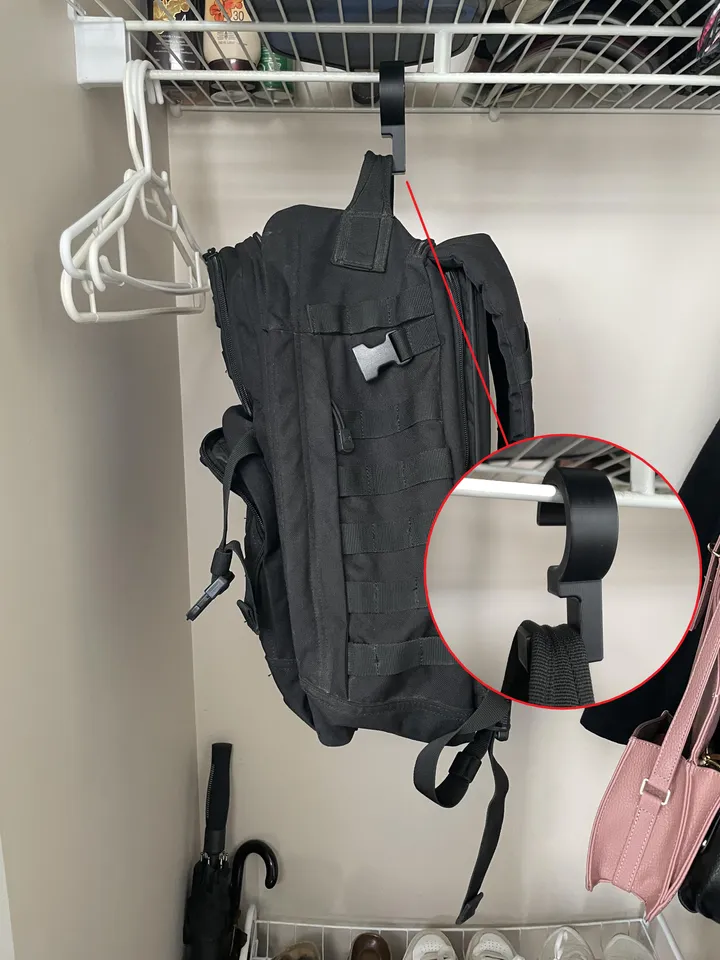 Back Pack Hanger by Triple B 3D | Download free STL model | Printables.com