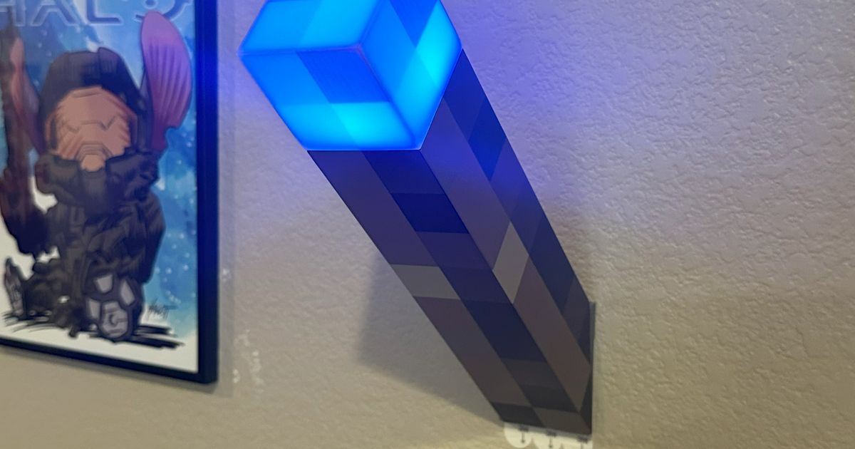 Minetorch Wall Holder by JamesN | Download free STL model | Printables.com