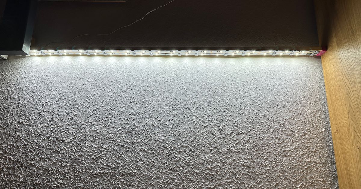 LED-Strip Holder-Clip for pure LED-Strips for 40mm Wood Strip / Doppel ...