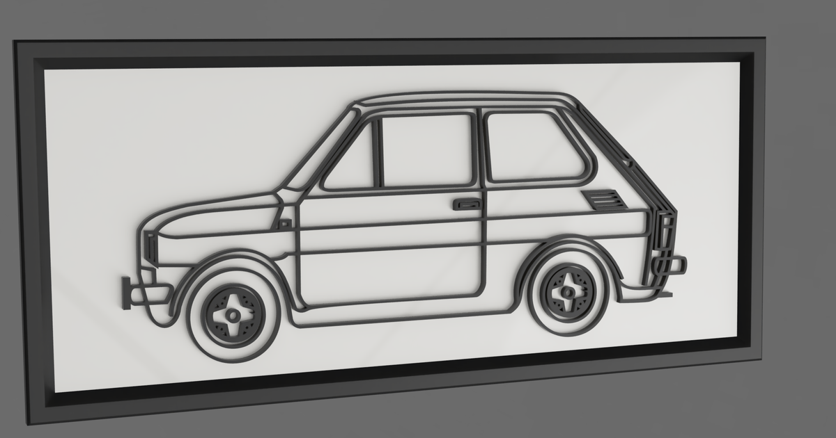 Gift card Fiat 126p por gerrrciu | Descargar modelo STL gratuito | Printables.com