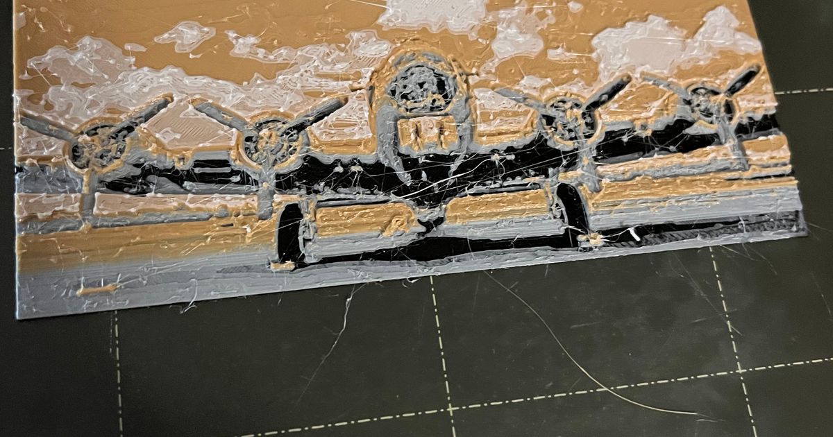 US B-17 World War II Bomber - HueForge by Phantom Printer | Download ...