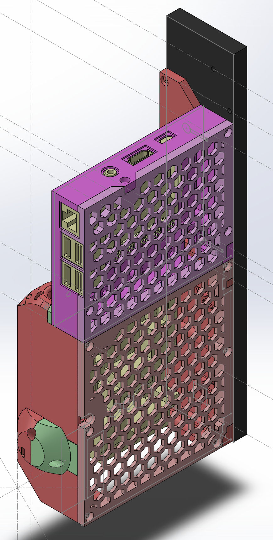 Case for Rambo Einsy and Raspberry Pi 3B with extra space for buck ...
