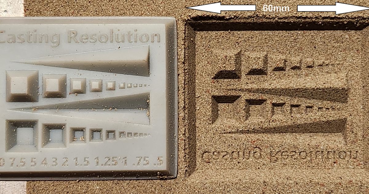 Sand Casting - Fine Detail Test Model by jmone | Download free STL ...