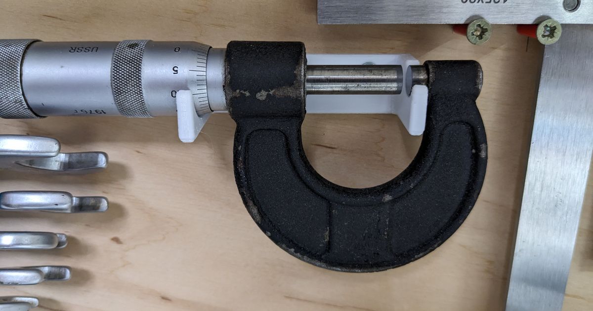 Micrometer wall mount by tearandfix | Download free STL model ...
