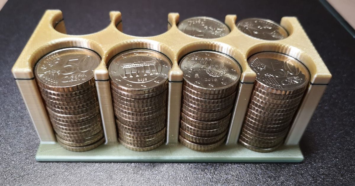 Euro coin holder - 50 cent coins by Düsi1974 | Download free STL model ...