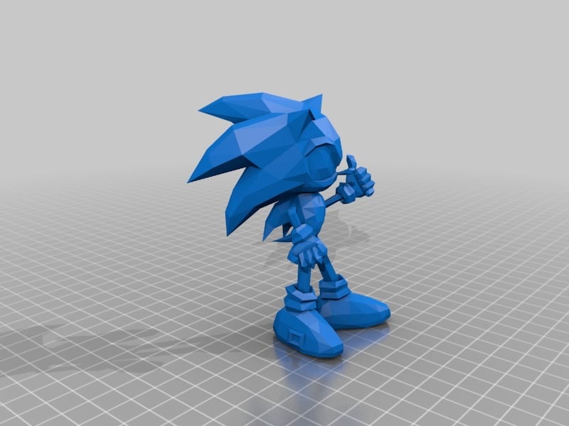 Sonic the Hedgehog - Low Poly by LenK13 | Download free STL model ...