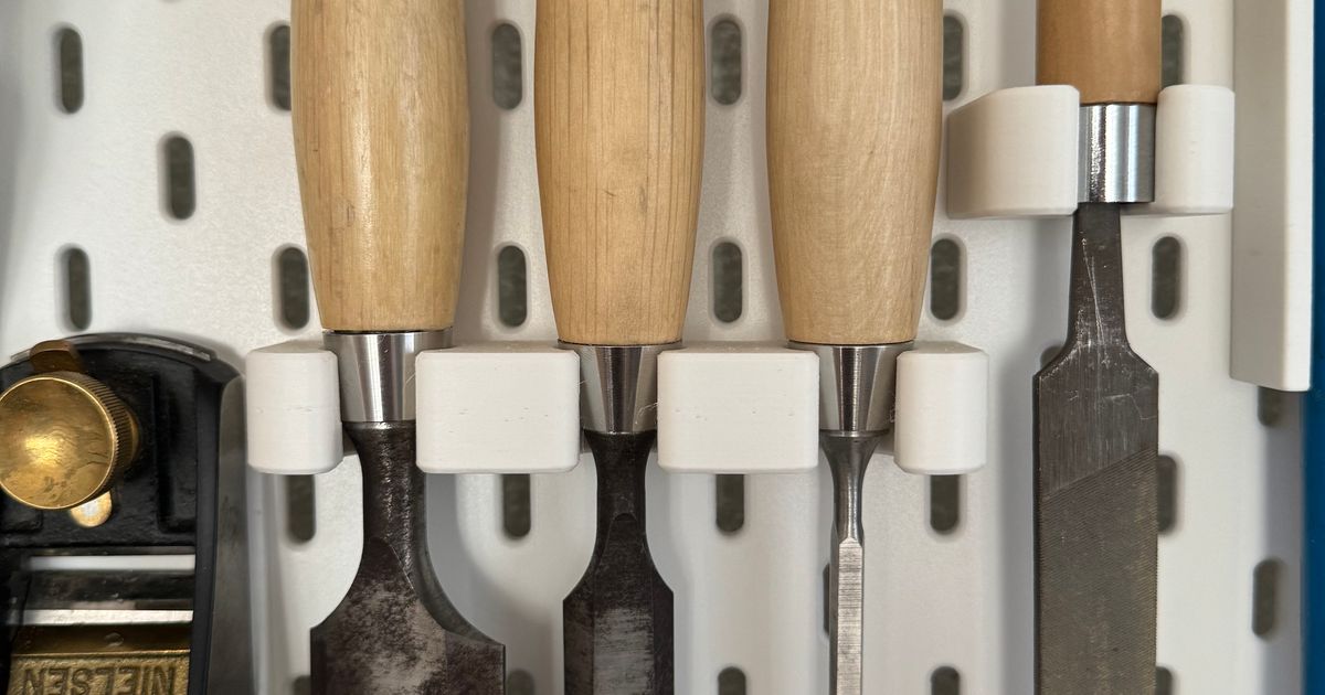 Chisel rack for Skadis by woelpi | Download free STL model | Printables.com