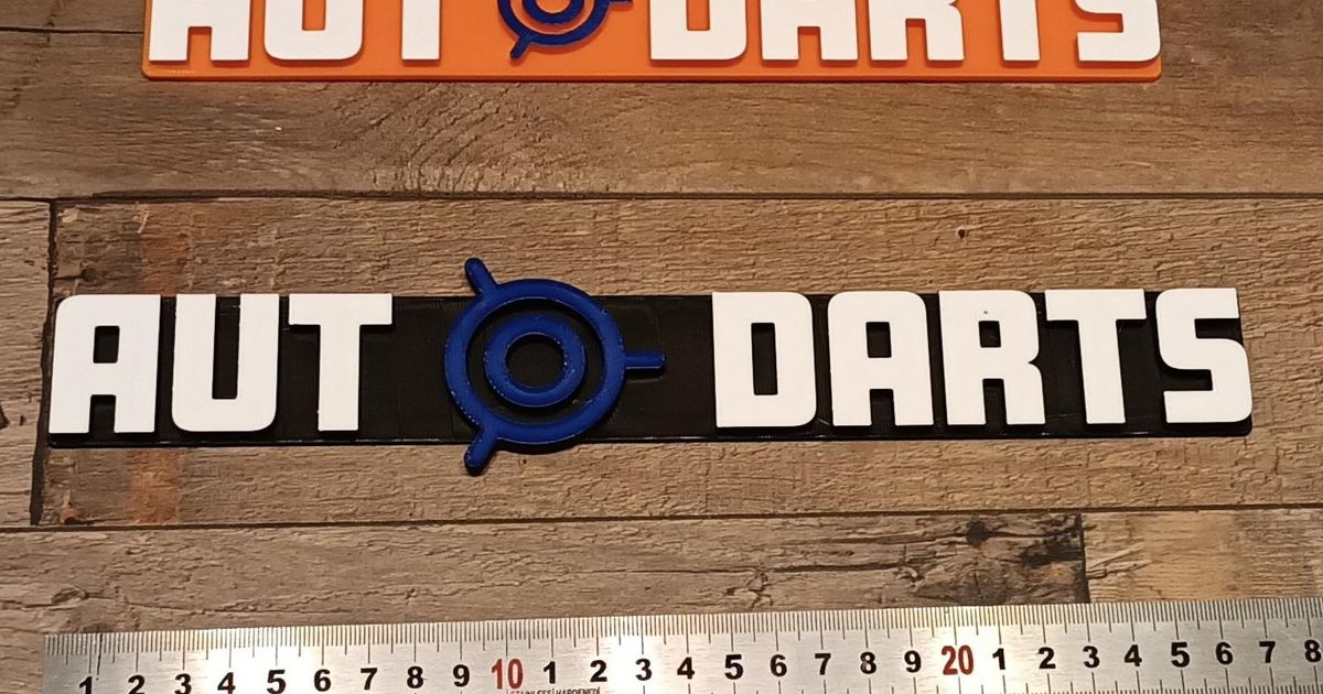 Autodarts lettering and symbol by icke_86 | Download free STL model ...