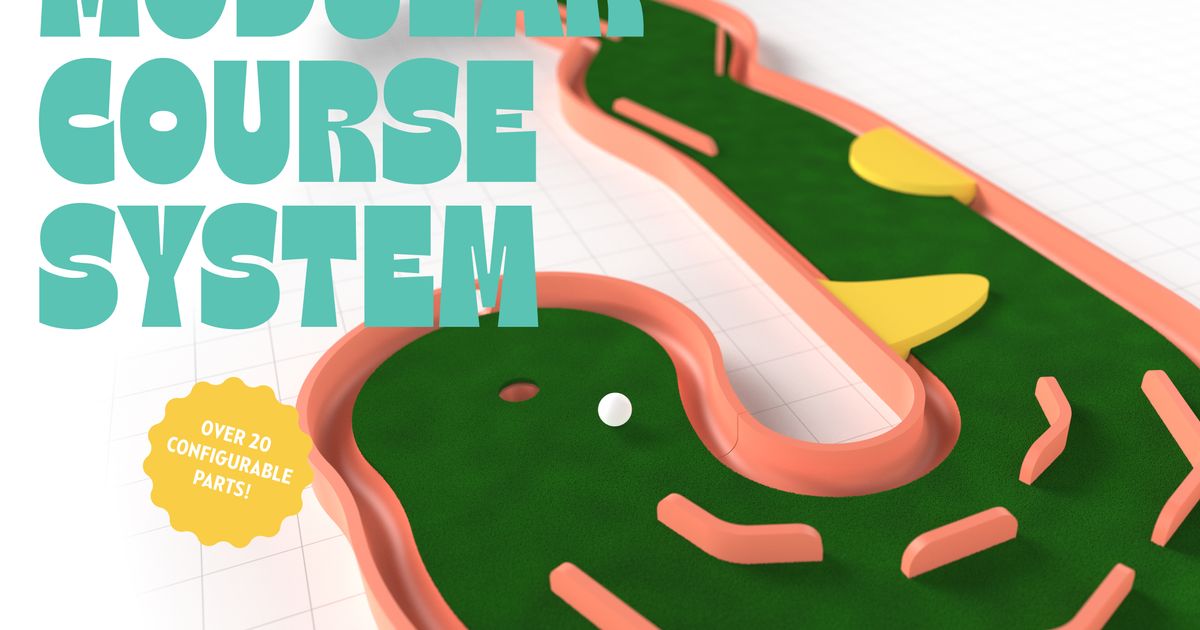 Mini Mini Putt Putt - Modular Tabletop Golf Course (Complete Set) by ...