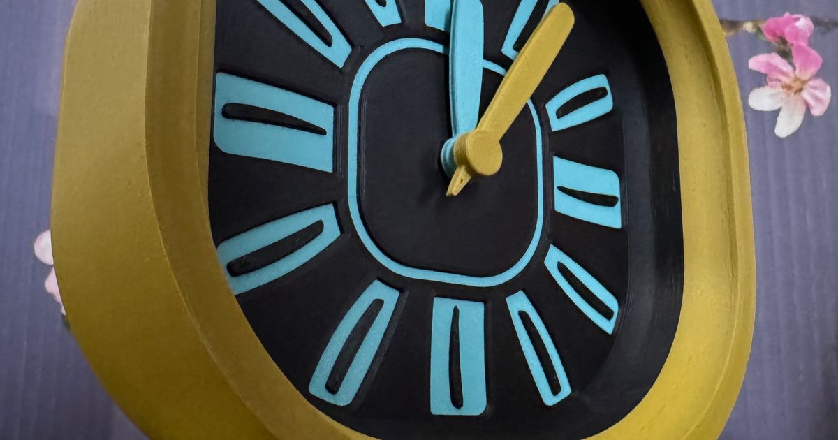 Modern Retro Style Desk Clock - Commercial Use by D3DCreative ...