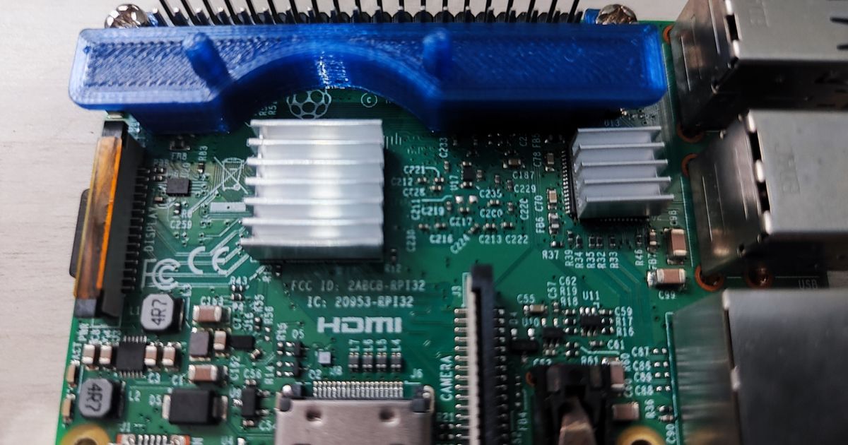 Rasberry Pi 3 B Cooler Holder by jotafabric | Download free STL model ...