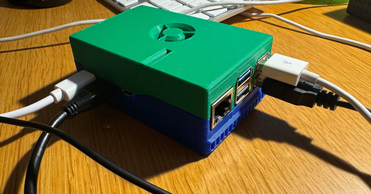 Raspberry Pi 5 Case for Pimoroni NVMe SSD Base por Rasmussen ...
