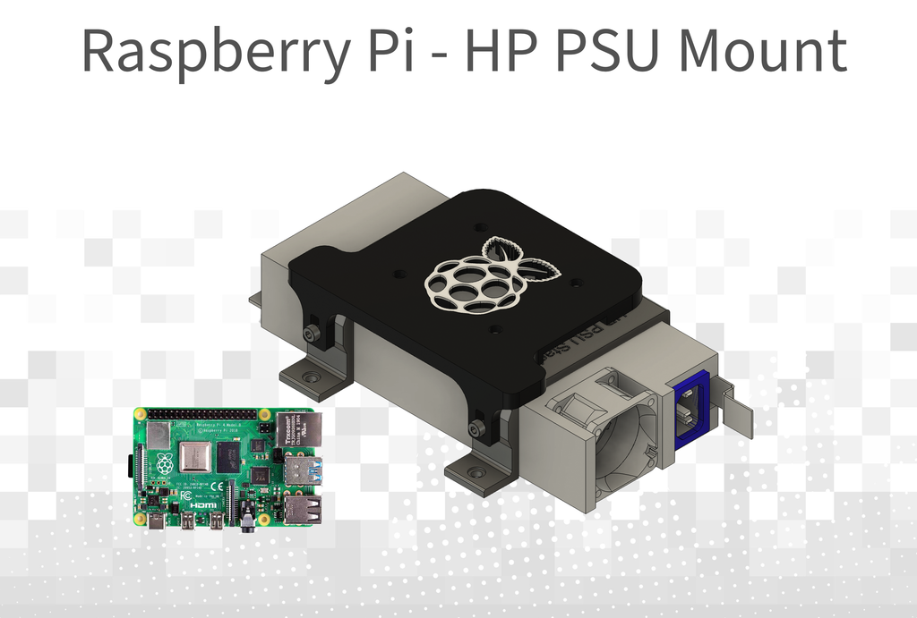 Raspberry Pi - HP PSU Mount by Derik Whittaker | Download free STL model | Printables.com