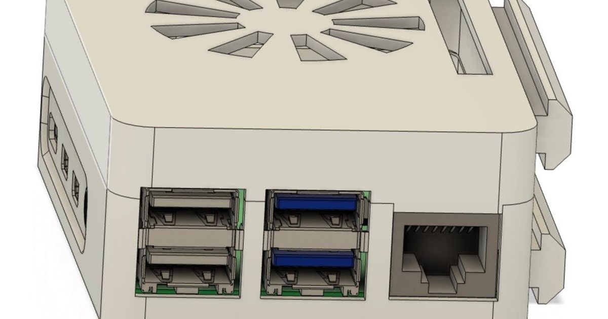 Raspberry Pi 4 Case with extrusion rails by PraetorianCZ | Download ...