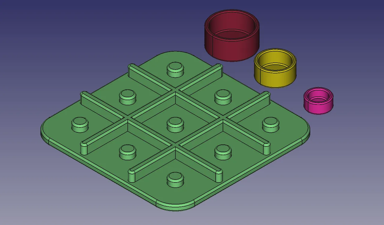 Tic-Tac-Cap: A Game of Stacking and Stealing by kriswillcode | Download free STL model ...