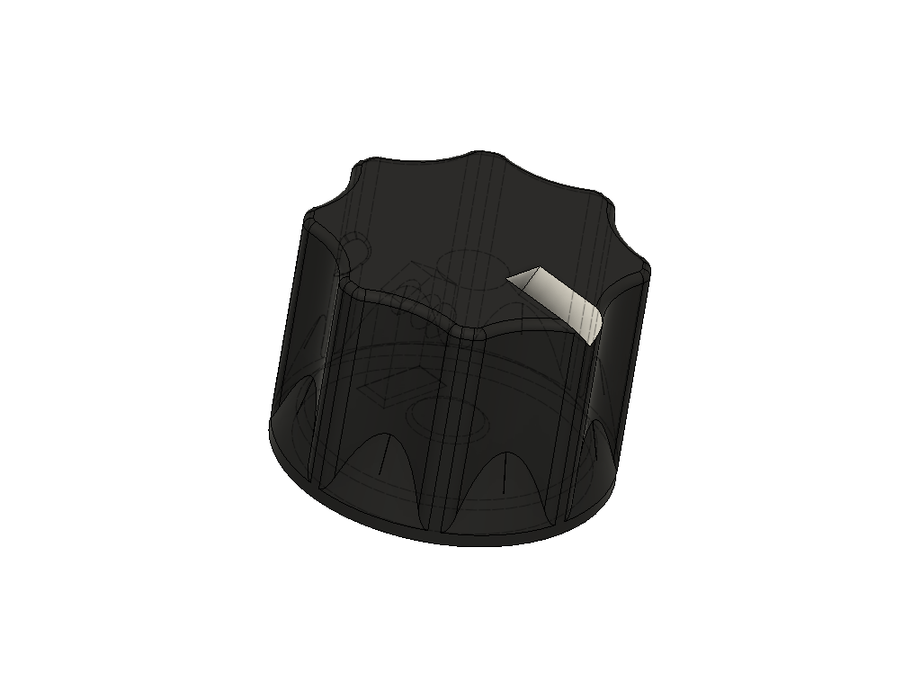 Smaller and bigger potentiometer knob, 4mm by mmue | Download free STL ...