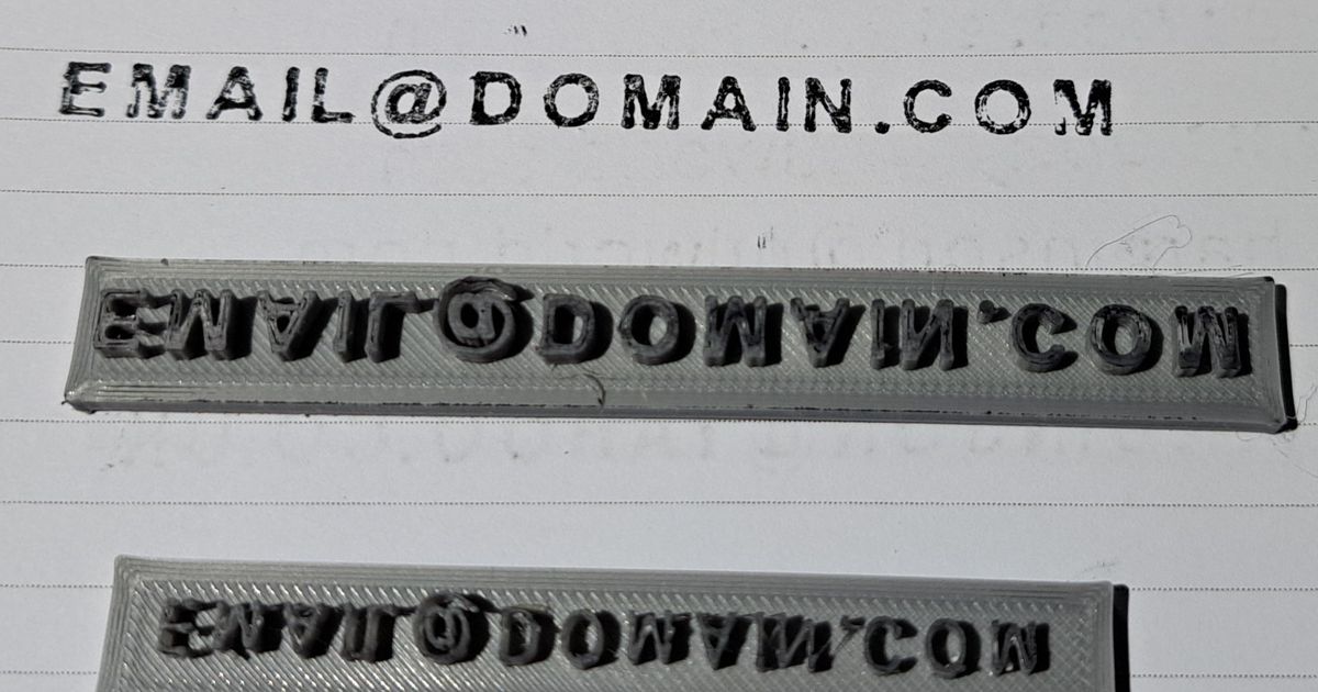 3D Printed Stamp by Nomis | Download free STL model | Printables.com